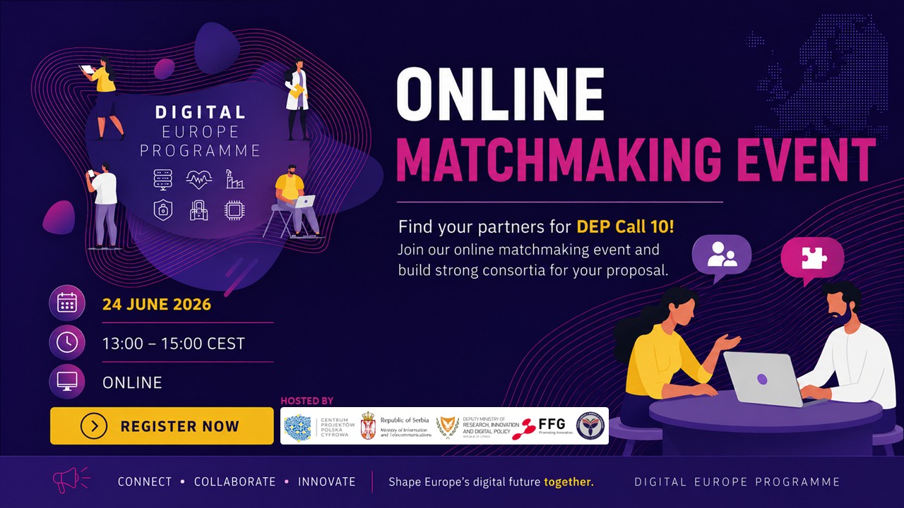 Digital Europe Program (DEP): Online Matchmaking Event Call 10 | Berlin ...